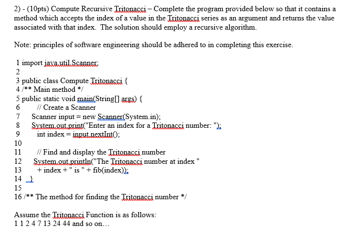Solved 2)-(10pts) Compute Recursive Tritonassi - Complete | Chegg.com