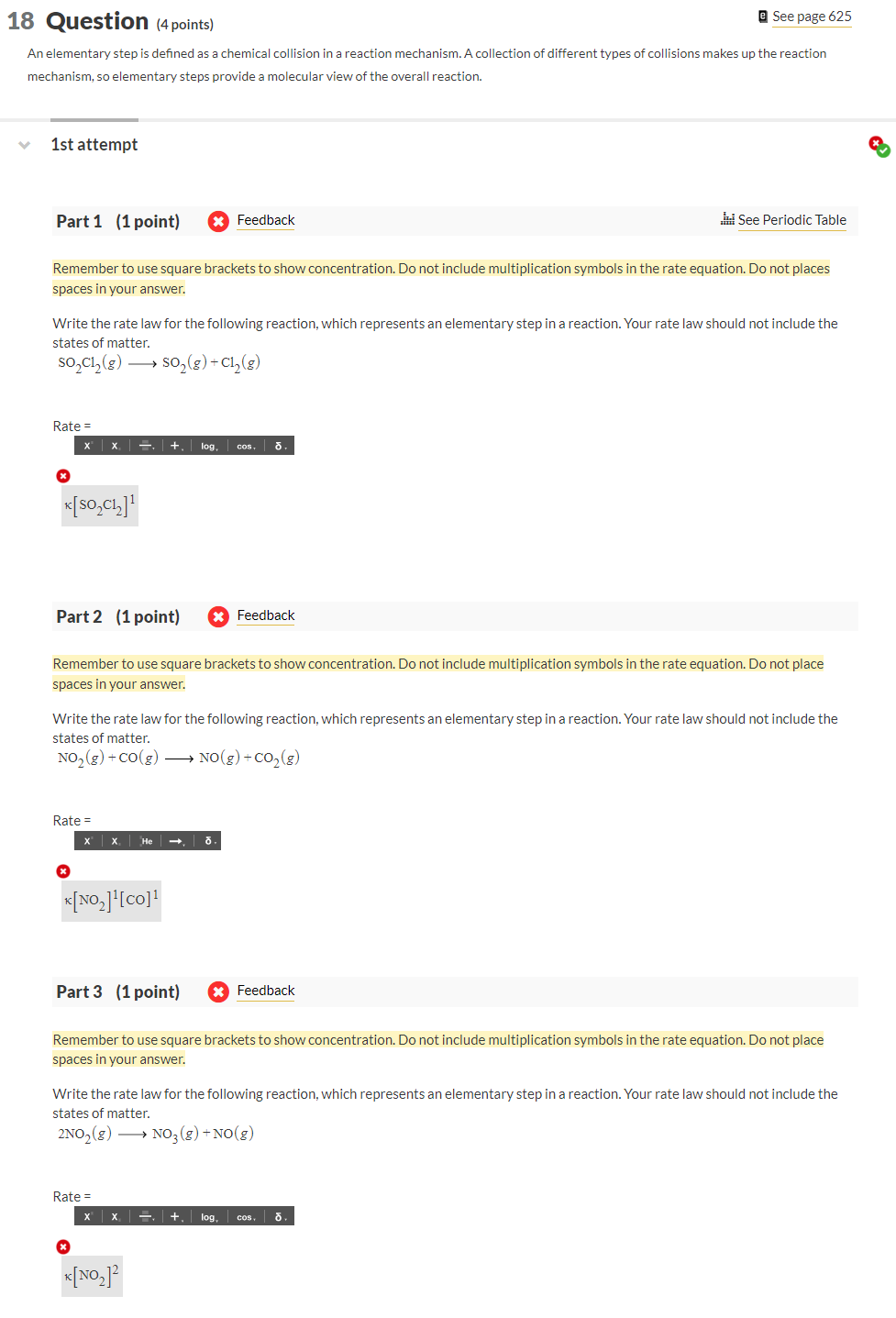 Solved 18 Question (4 points) An elementary step is defined | Chegg.com