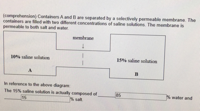 Solved omprehension) Containers A and B are separated by a | Chegg.com