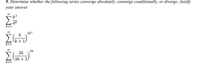 Solved Determine whether the following series converge | Chegg.com