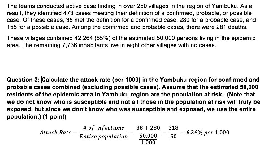 Solved The teams conducted active case finding in over 250 | Chegg.com