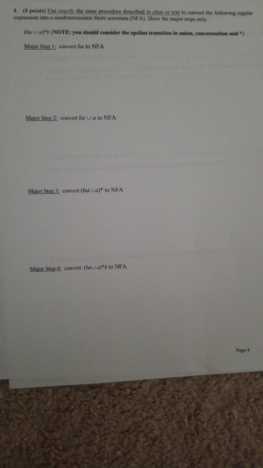Solved 4. (8 points Use exactly the same procedure described | Chegg.com