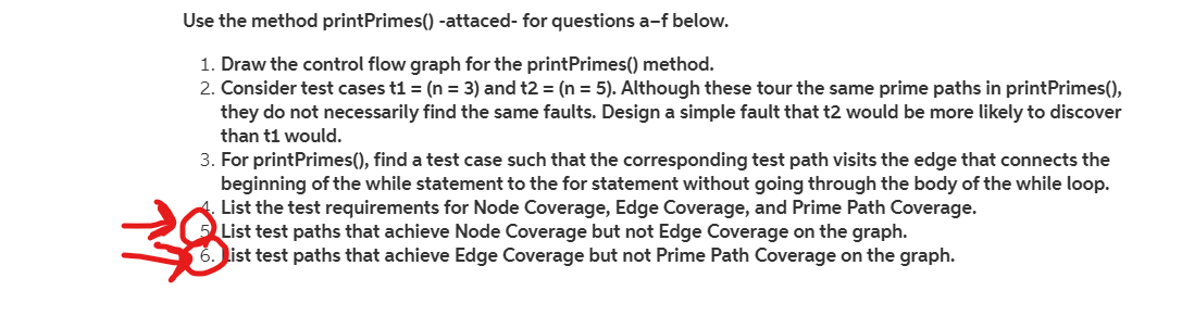 Solved Use the method printPrimes() -attaced- for questions | Chegg.com