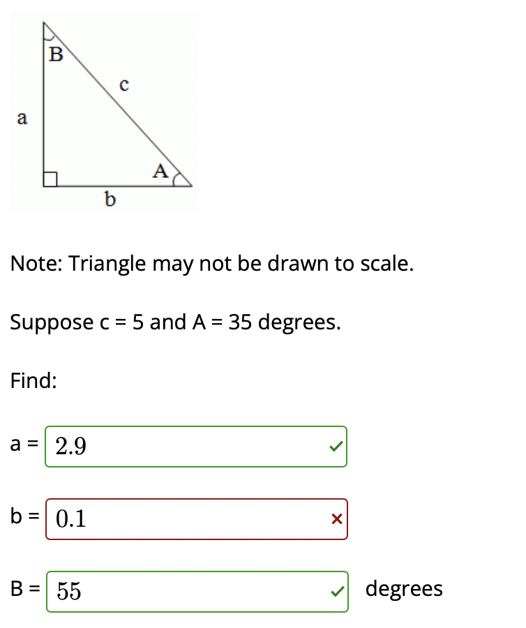 Solved Note: Triangle may not be drawn to scale. Suppose c=5 | Chegg.com