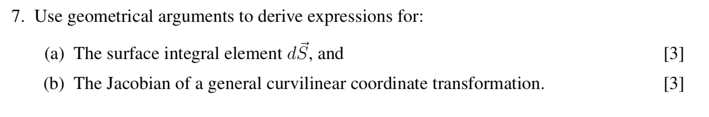 Solved 7. Use geometrical arguments to derive expressions | Chegg.com