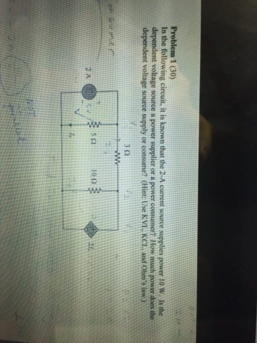 Solved Problem 1 (30) In the following circuit, it is known | Chegg.com