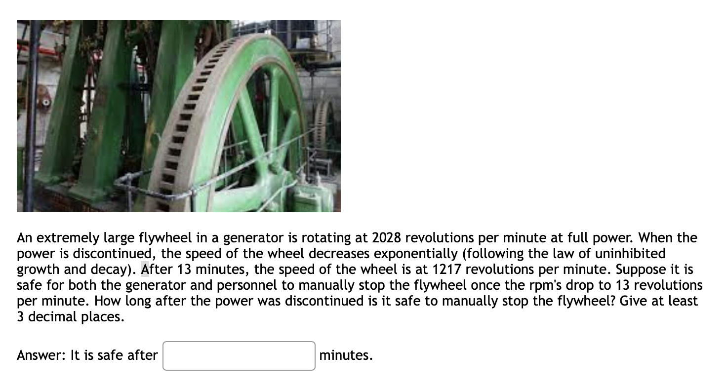 Solved An extremely large flywheel in a generator is | Chegg.com