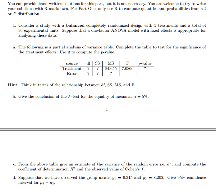 Solved You can provide hand-written solutions for this part, | Chegg.com