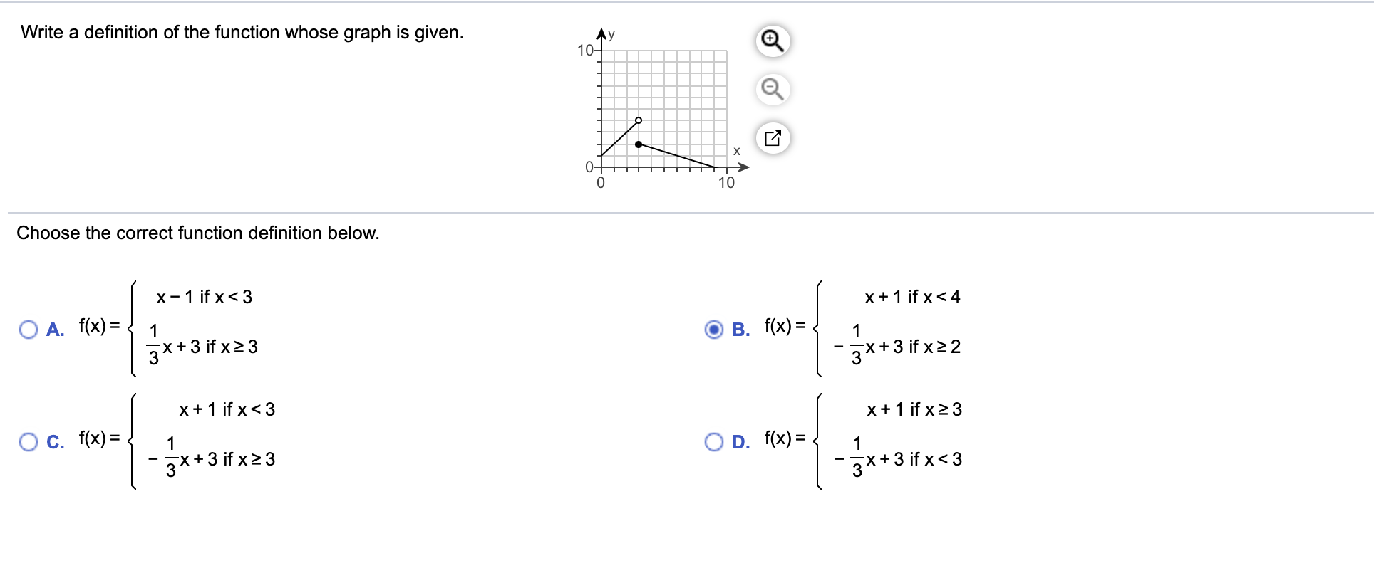 Solved Write a definition of the function whose graph is | Chegg.com