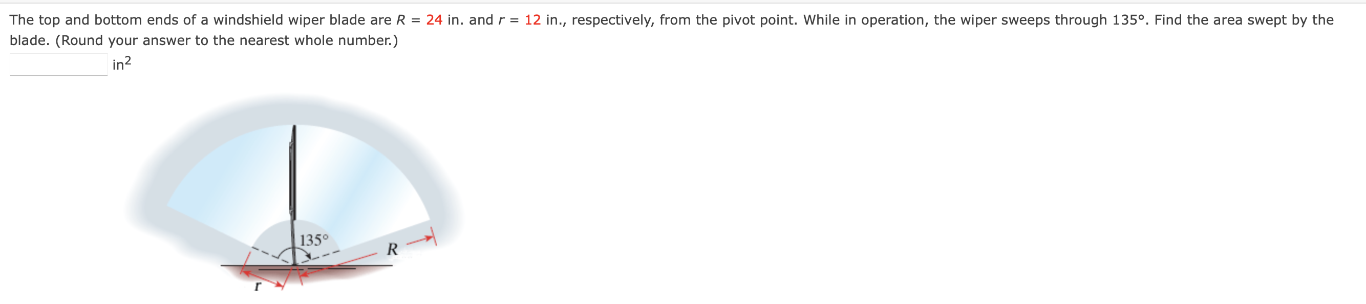 Solved The top and bottom ends of a windshield wiper blade | Chegg.com