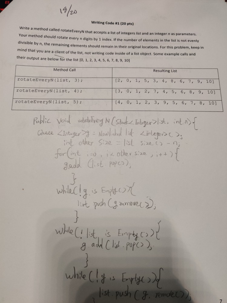 Solved 18/0 Writing Code #1 (20 pts) write a method called | Chegg.com