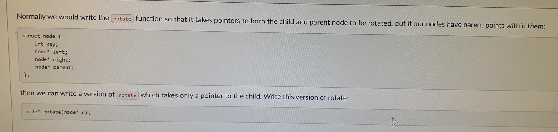 Solved Normally we would write the rotate function so that | Chegg.com