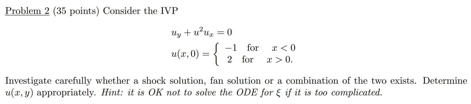 Solved Problem 2 (35 points) Consider the IVP | Chegg.com