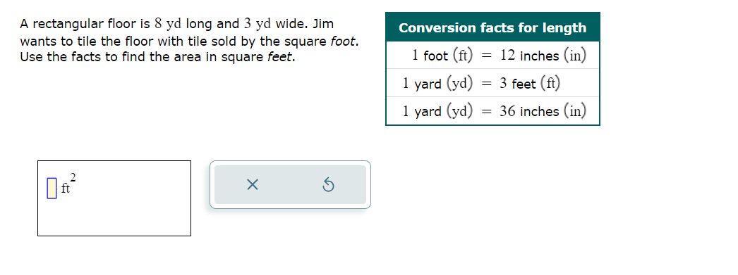 Solved A rectangular floor is 8yd long and 3yd wide. Jim | Chegg.com