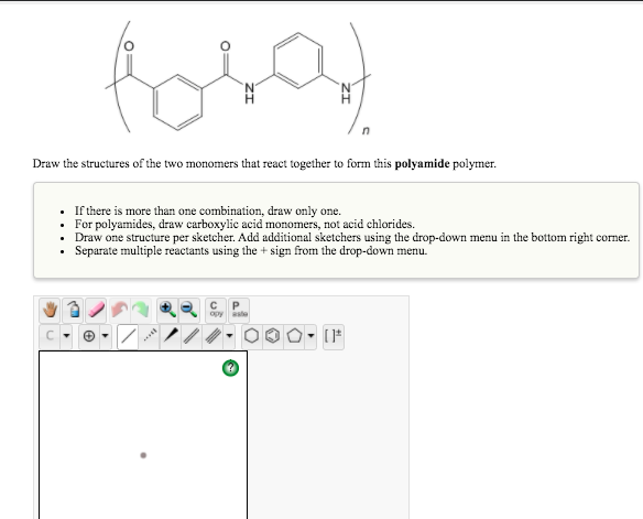 Solved N Draw the structures of the two monomers that react | Chegg.com