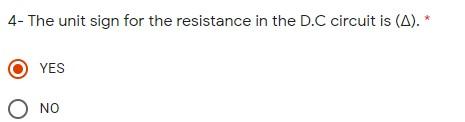 Solved 4- The unit sign for the resistance in the D.C | Chegg.com