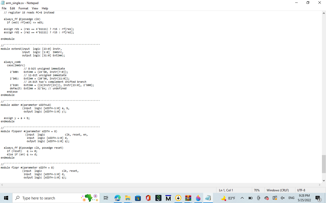 Solved Lab 2: ARM Single-Cycle Processor Introduction In | Chegg.com