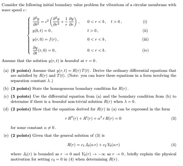Solved Consider the following initial boundary value problem | Chegg.com