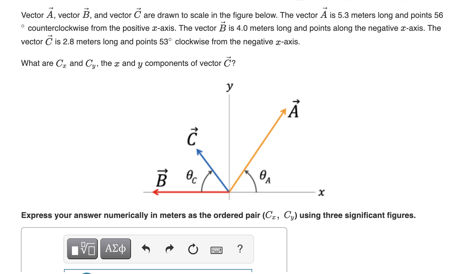 Solved Vector Ā, vector B, and vector © are drawn to scale | Chegg.com