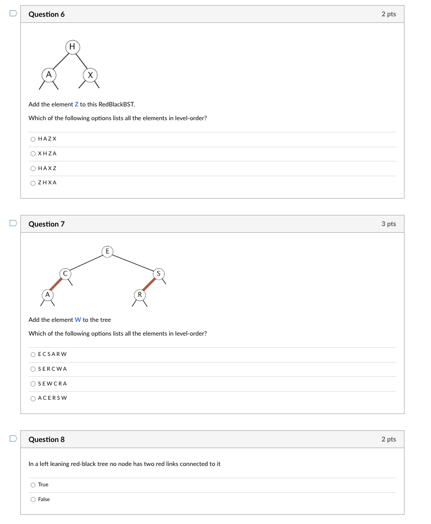 Solved Question 6 2 pts Add the element Z to this | Chegg.com Solved Question 6 2 pts Add the element Z to this | Chegg.com