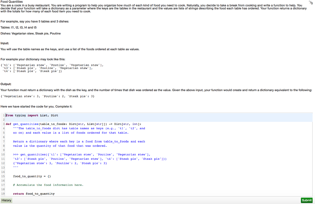 Solved Food Quantities You are a cook in a busy restaurant. | Chegg.com