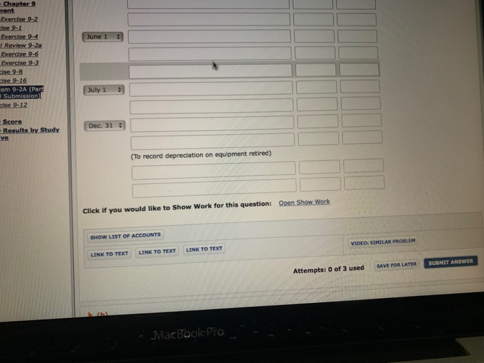 Solved CALCULATOR PRINTER VERSION | BACK Problem 9-2A (Part | Chegg.com