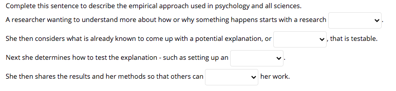 Solved Complete this sentence to describe the empirical | Chegg.com