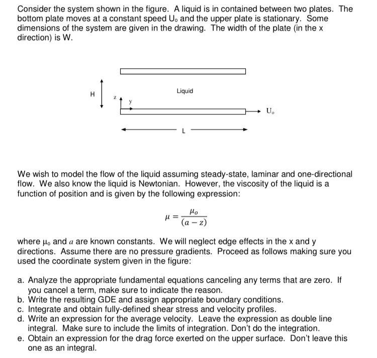 [Solved]: Consider the system shown in the figure. A liqui