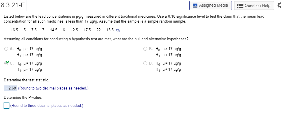 Solved Please Explain Thoroughly How To Get The P Value And