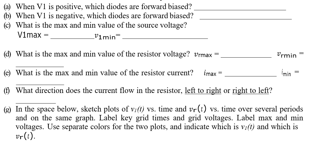 Solved 2. In the figure below, V1 is a 10 volt, 100 Hz sine | Chegg.com