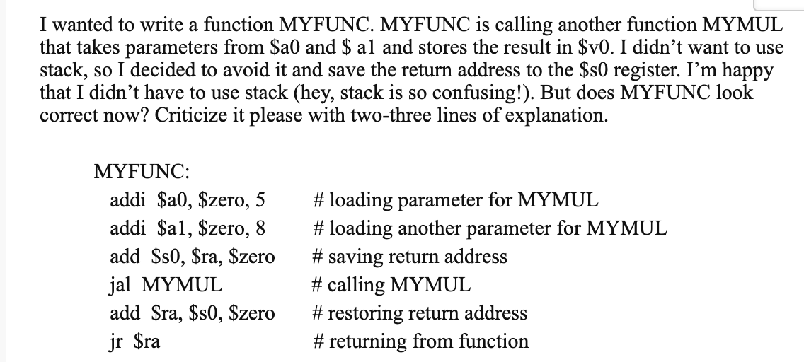 Solved I Wanted To Write A Function Myfunc Myfunc Is 