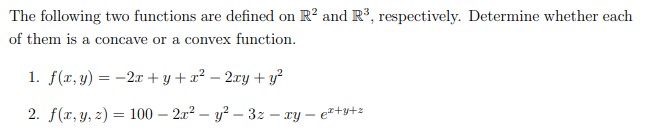 Solved The following two functions are defined on R2 and R3, | Chegg.com