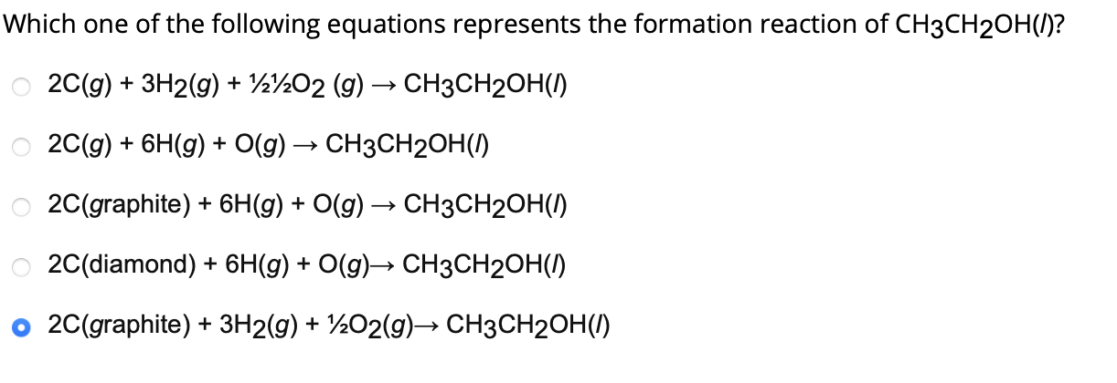 Solved Which one of the following equations represents the | Chegg.com