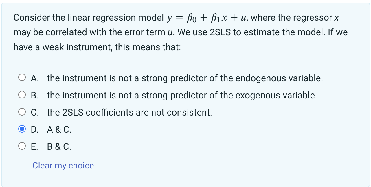 Solved Consider the linear regression model y=β0+β1x+u, | Chegg.com