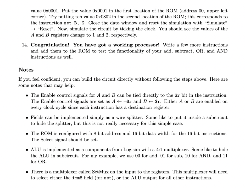 The instruction set is very simple – there are only | Chegg.com