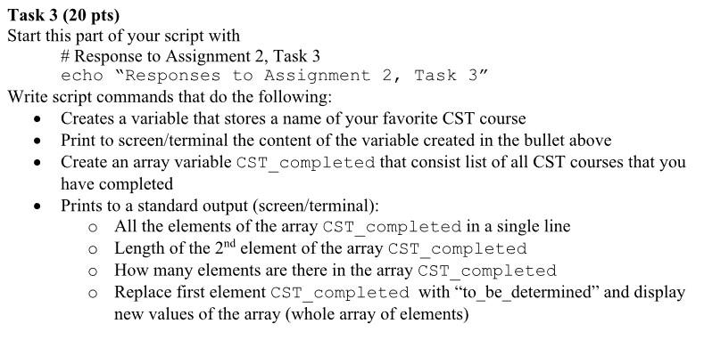 Solved . . Task 3 (20 pts) Start this part of your script | Chegg.com