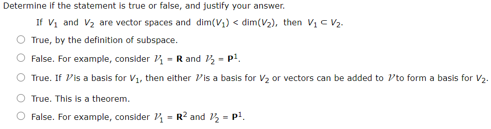 Solved Determine if the statement is true or false, and | Chegg.com