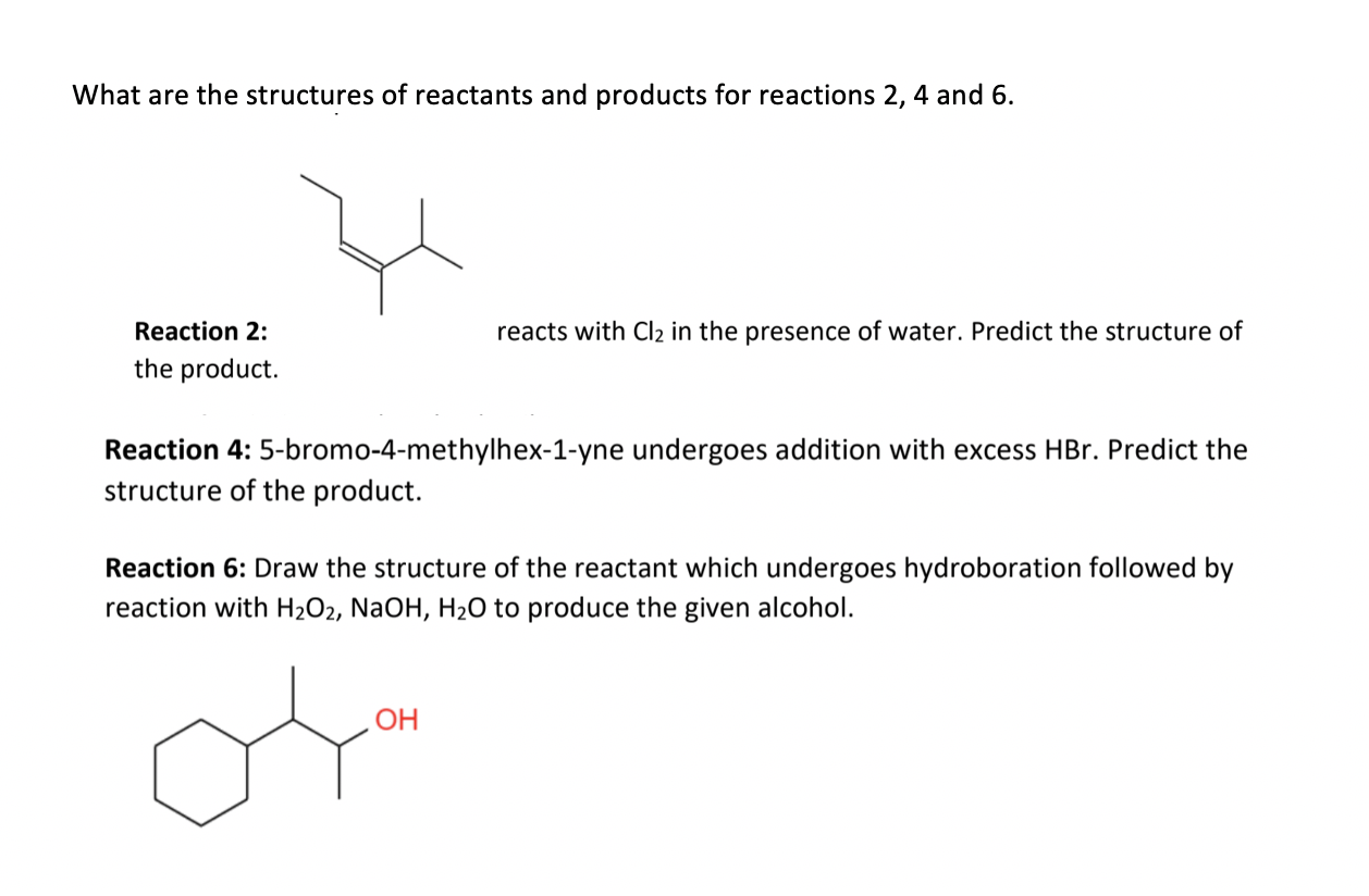 Solved What are the structures of reactants and products for | Chegg.com