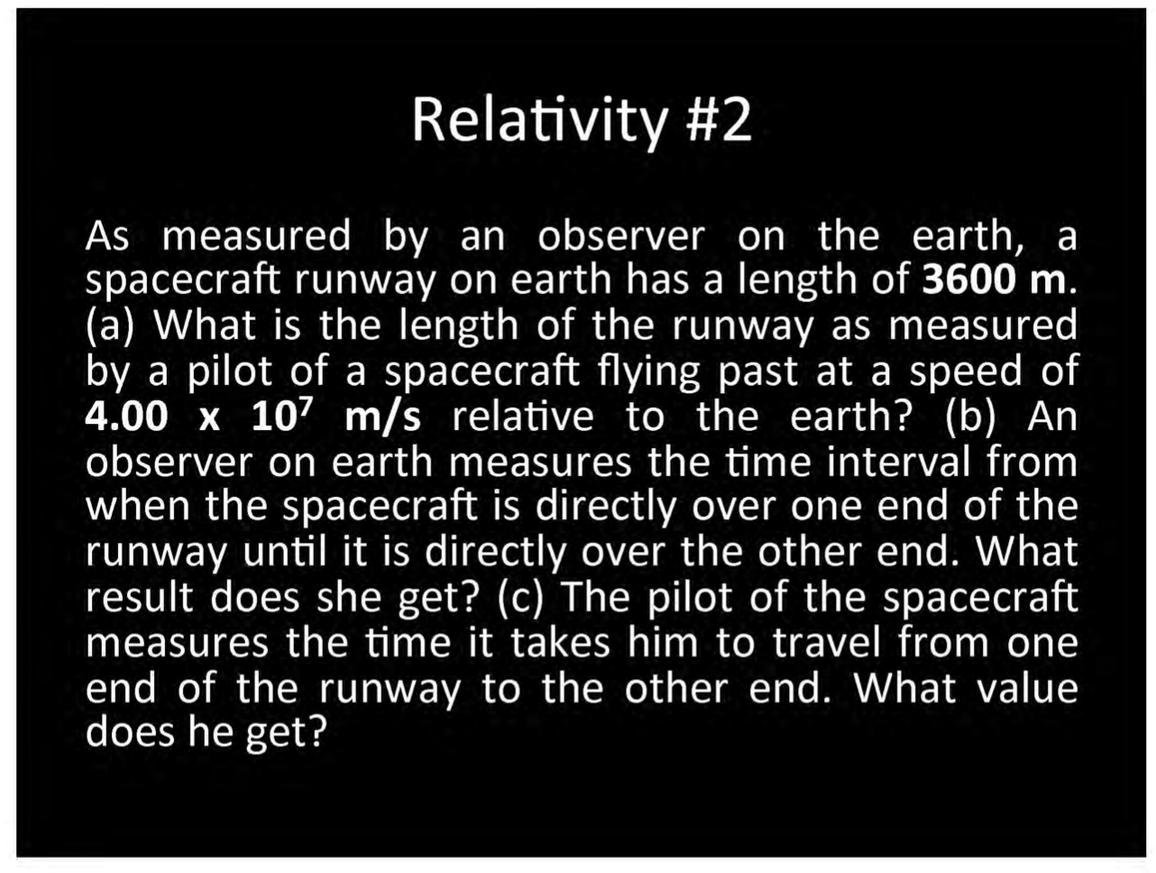 Solved Relativity #1 As you pilot your space utility vehicle | Chegg.com