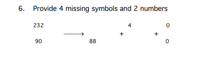 Solved Provide 4 missing symbols and 2 numbers | Chegg.com