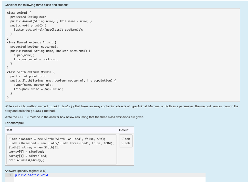 Solved Consider the following three class declarations class | Chegg.com