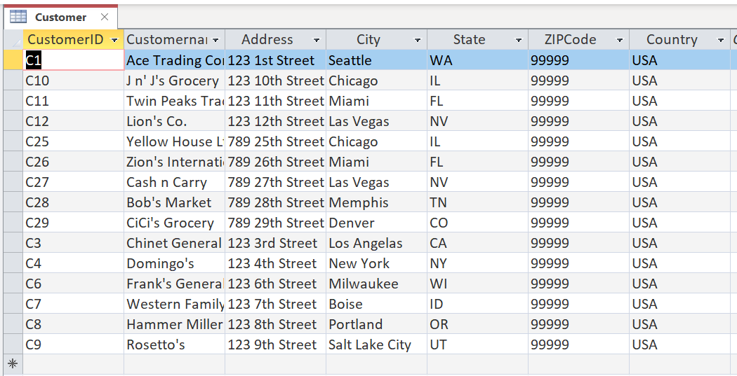 Step1: Based on the Access file named | Chegg.com