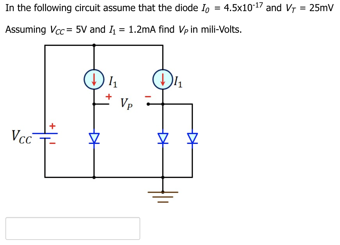 Solved In the following circuit assume that the diode | Chegg.com