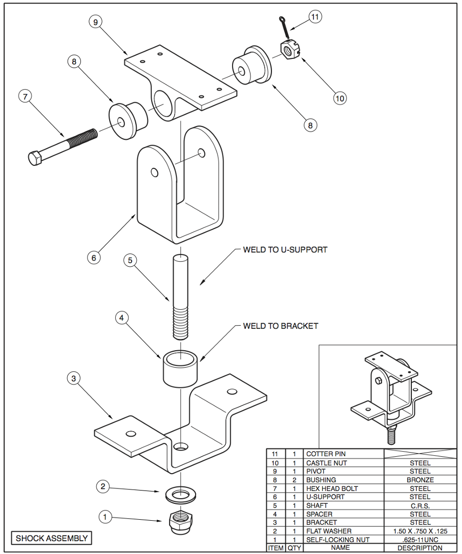 Refer to the Shock Assembly shown on the | Chegg.com