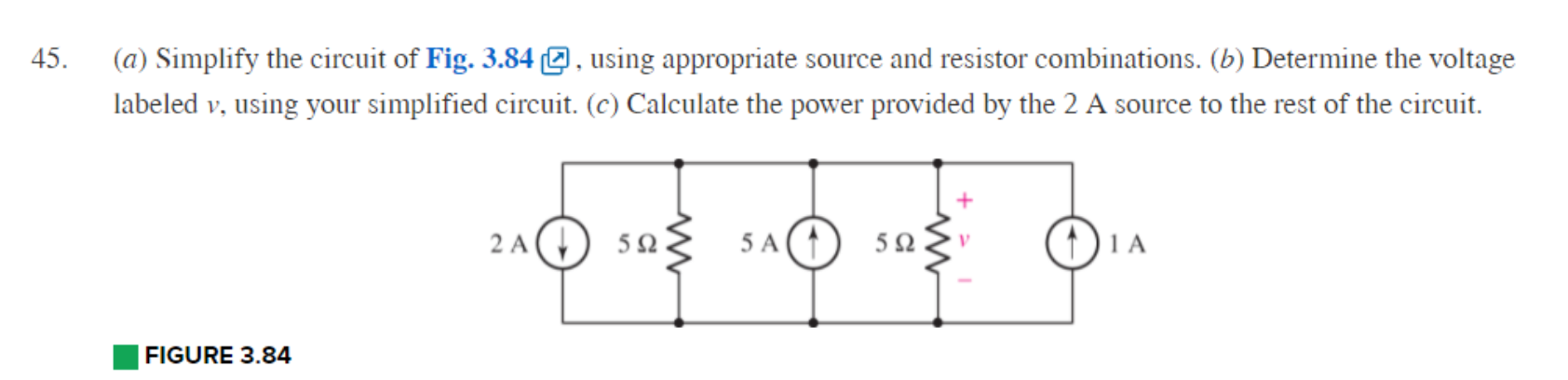 Solved 45. (a) Simplify the circuit of Fig. 3.84 Q , using | Chegg.com