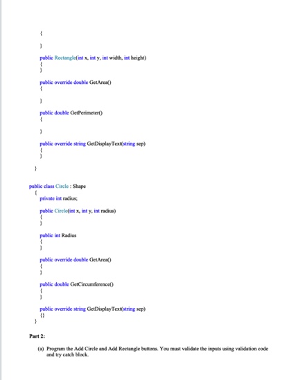 Solved MIS 322 Programming Assignment 8 - Abstract classes | Chegg.com
