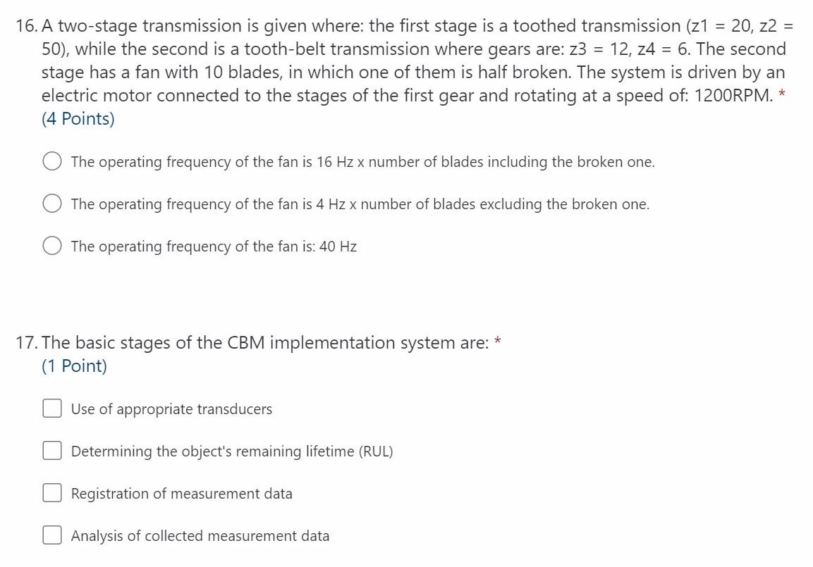 Solved 16. A two-stage transmission is given where: the | Chegg.com