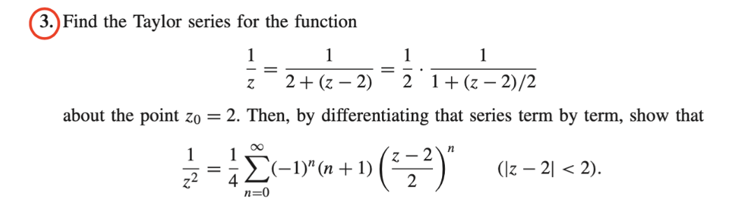 3. Find the Taylor series for the function | Chegg.com