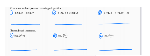 Solved Condense each expression to a single logarithm. 2 | Chegg.com