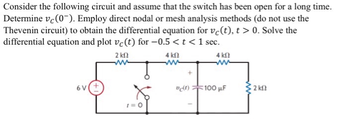 Solved Consider the following circuit and assume that the | Chegg.com